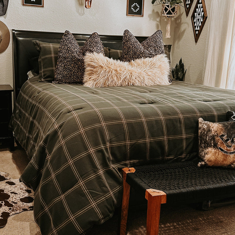 Windowpane Plaid Bedding Set | Paseo Road