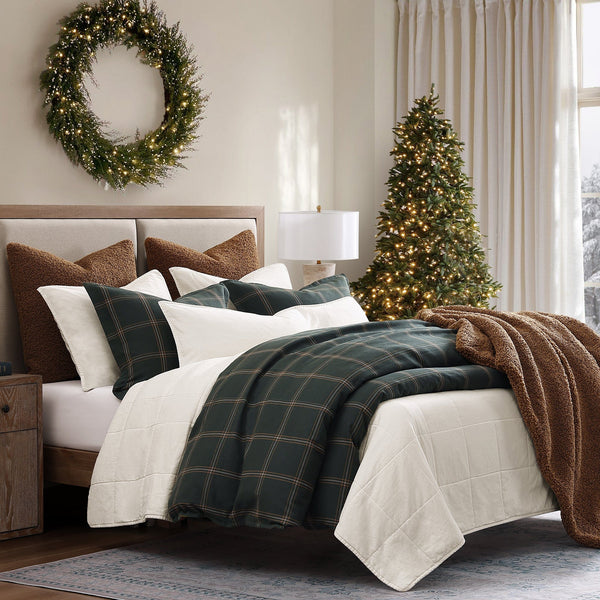 Windowpane Plaid Bedding Set | Paseo Road