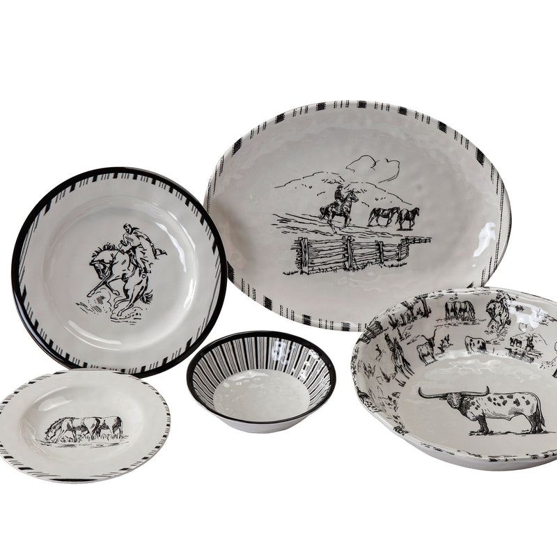 Ranch Life 14PC Melamine Dinnerware Set | Paseo Road