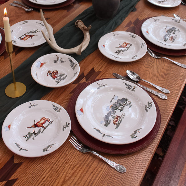 Ranch Life 16PC Ceramic Dinnerware Set, Duffle Bag | Paseo Road by ...