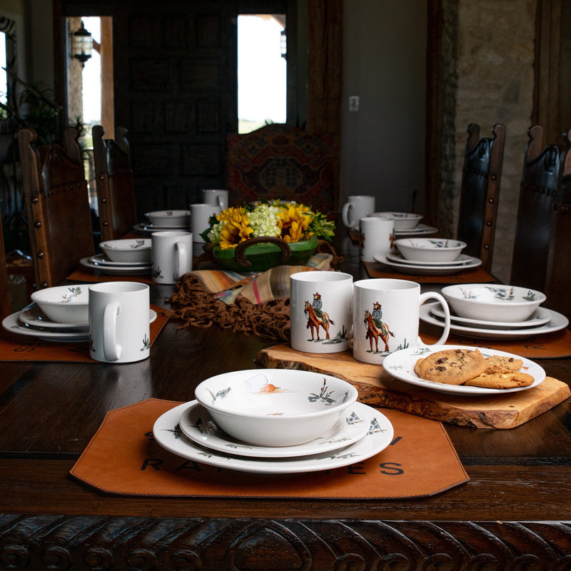 Ranch Life 16PC Ceramic Dinnerware Set, Duffle Bag | Paseo Road by ...
