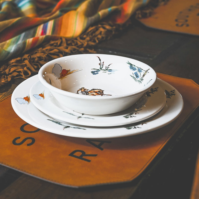 Ranch Life 16PC Ceramic Dinnerware Set, Duffle Bag | Paseo Road by ...
