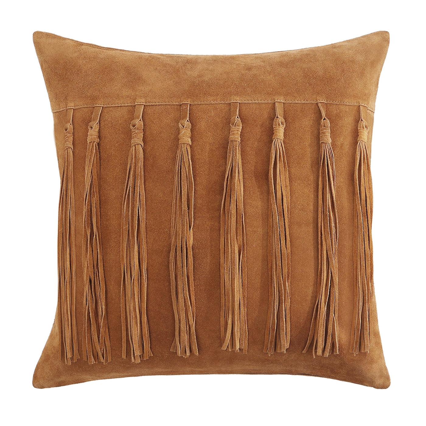 Western Suede Tassel Pillow | Paseo Road by HiEnd Accents