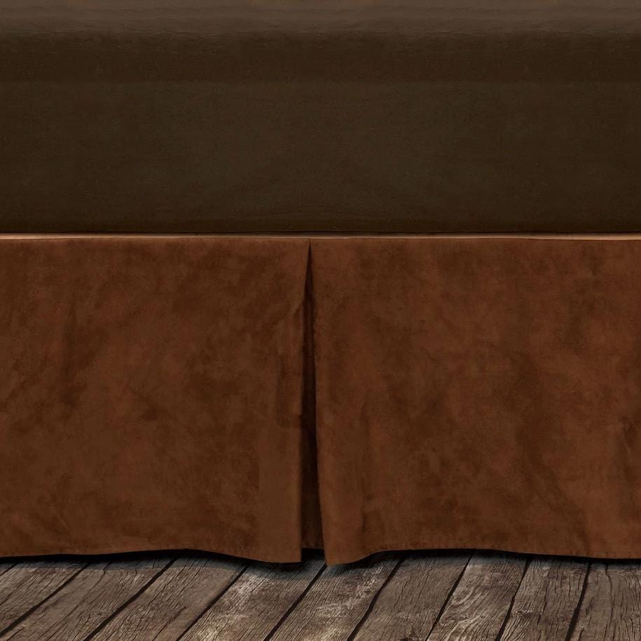 Copper Microfiber Suede Bed Skirt | Paseo Road by HiEnd Accents