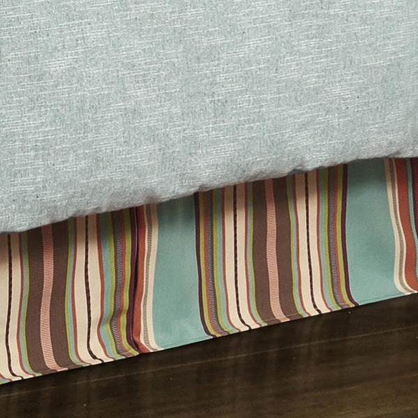 Serape Turquoise Bed Skirt | Paseo Road by HiEnd Accents