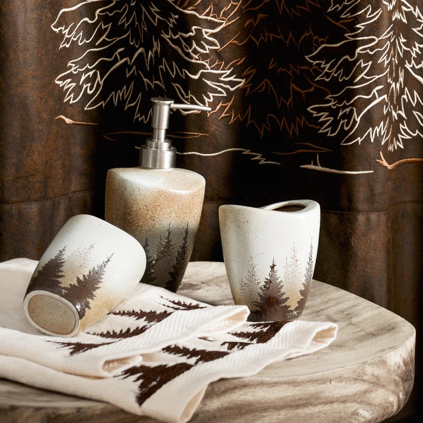 Clearwater Pines 16PC Ceramic Dinnerware Set | Paseo Road by HiEnd Accents