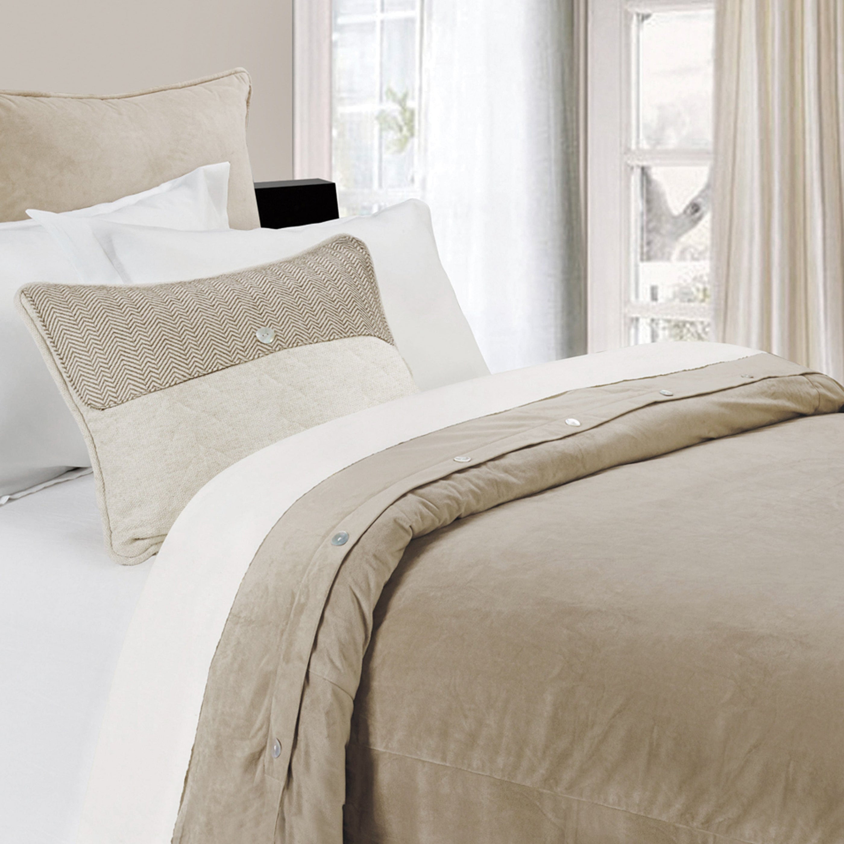 Sand Velvet Duvet Cover