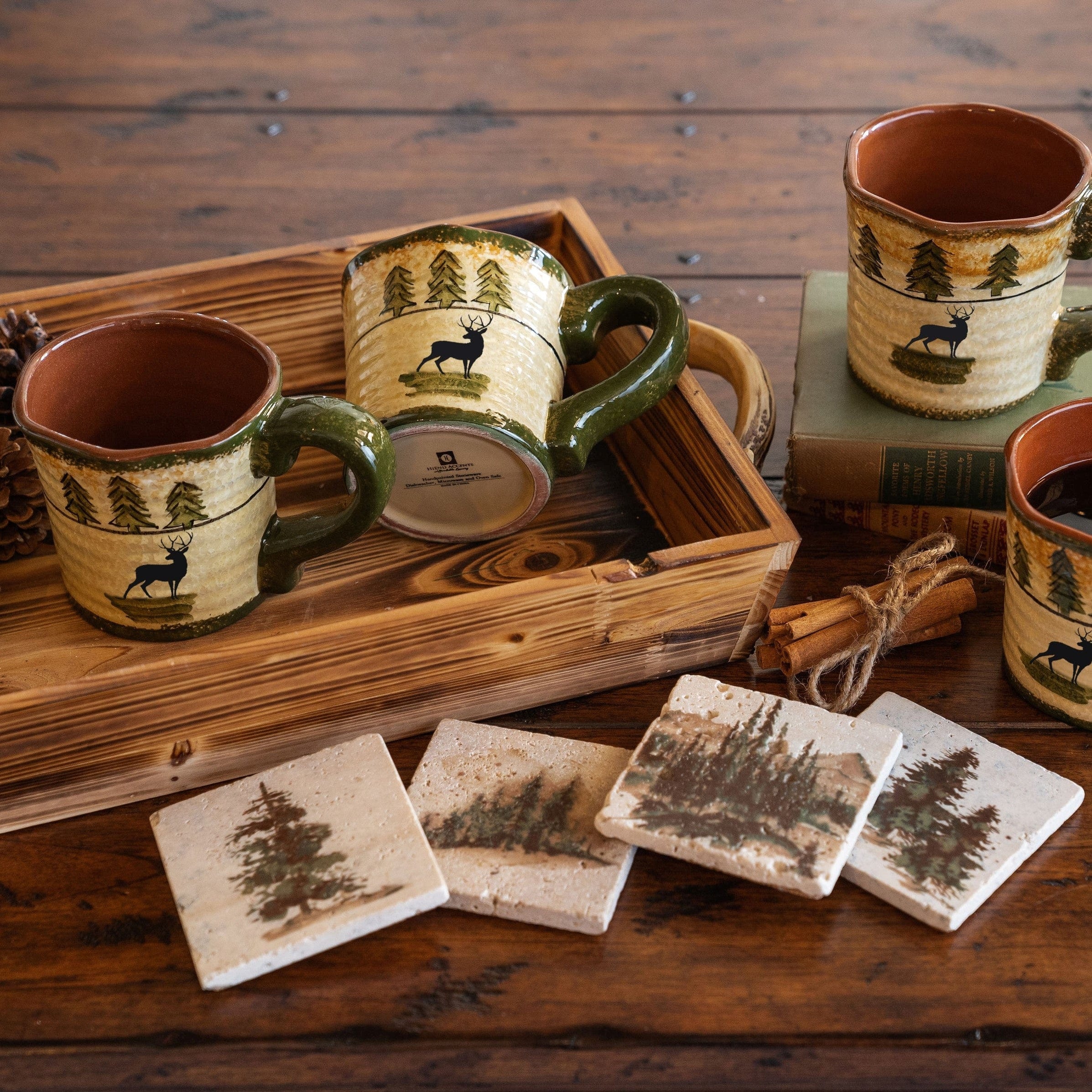 Rustic Bear Dinnerware Set 16PC Ceramic | Paseo Road by HiEnd Accents