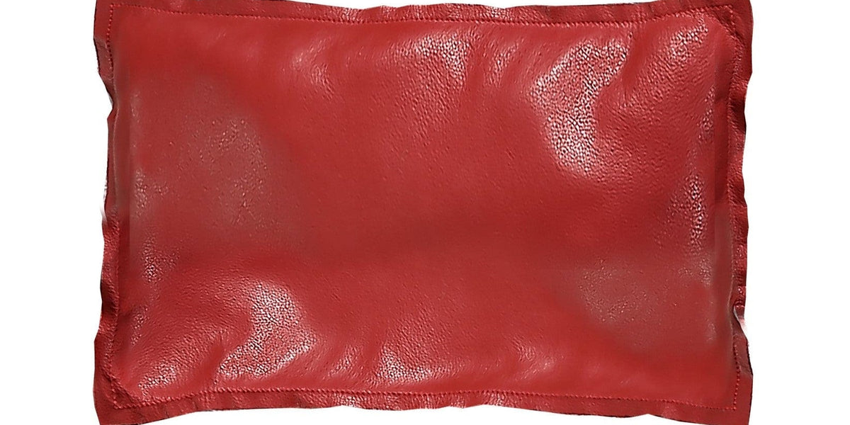 Red Leather Pillow | Paseo Road by HiEnd Accents