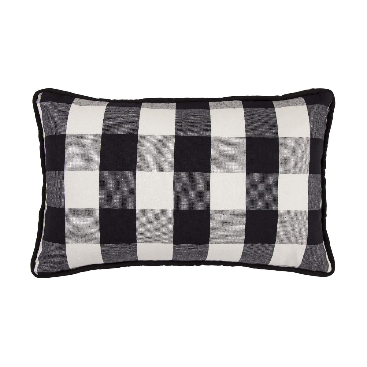 Blackberry Black & White Buffalo Check Lumbar Pillow | Paseo Road by ...