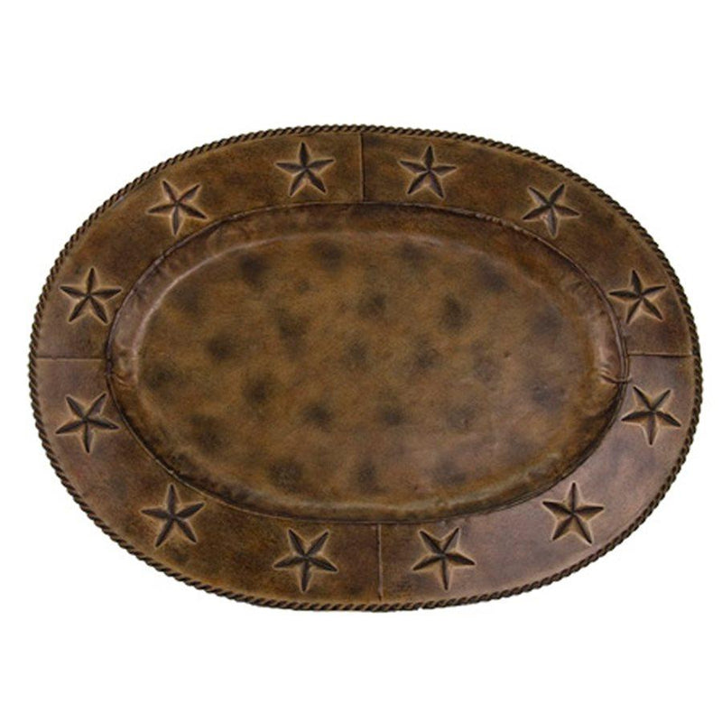 Star Iron Oval Charger Plate Tray | Paseo Road by HiEnd Accents