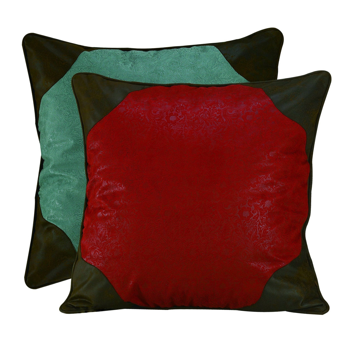 Cheyenne Red & Turquoise Reversible Euro Sham | Paseo Road by HiEnd Accents