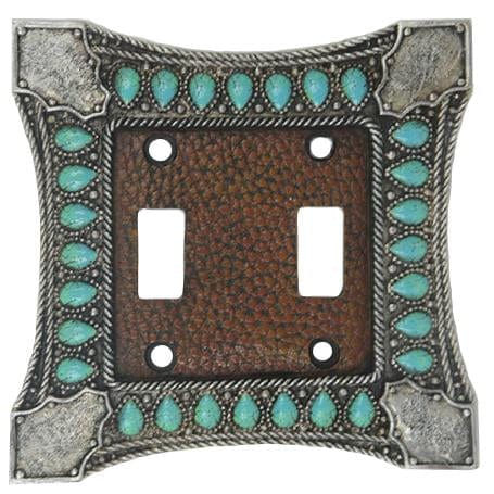 Turquoise Double Switch Wall Plate | Paseo Road by HiEnd Accents