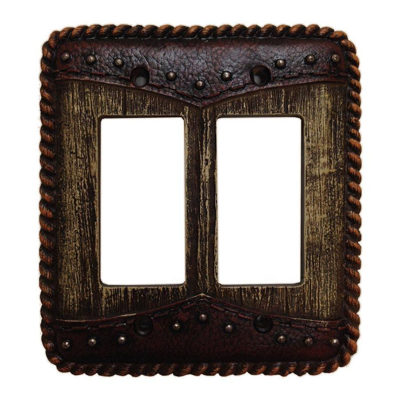 Woodgrain w/ Double Yoke Double Rocker Wall Switch Plate | Paseo Road ...